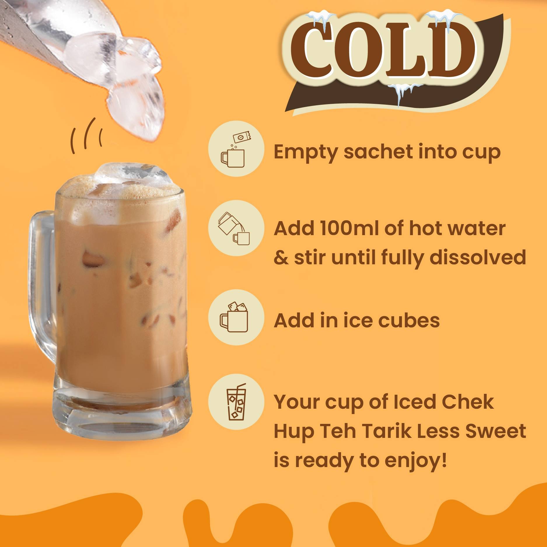 Chek Hup Less Sweet Milk Tea (30G x 12 Sachets)